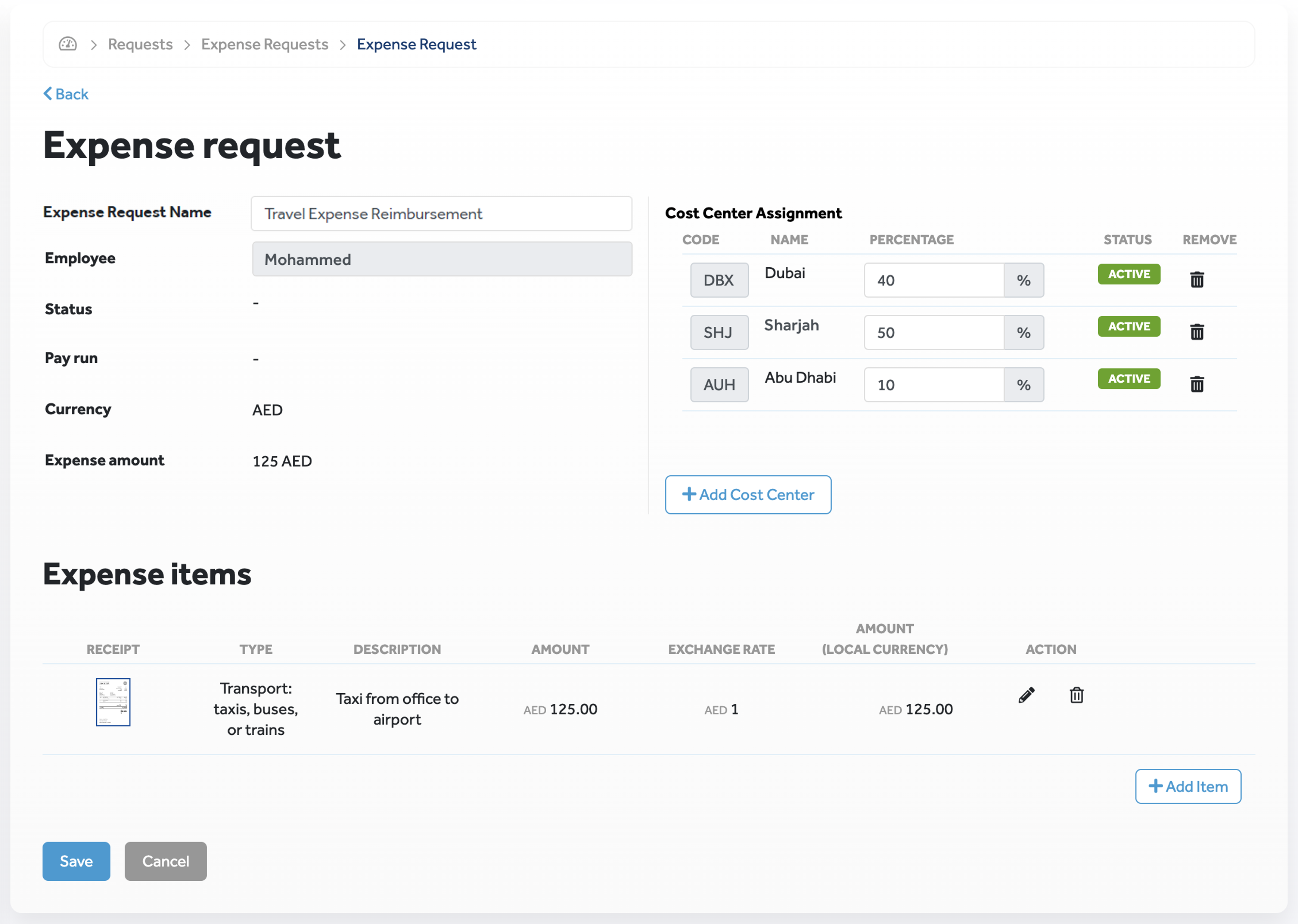 Requesting expense reimbursements – Yomly